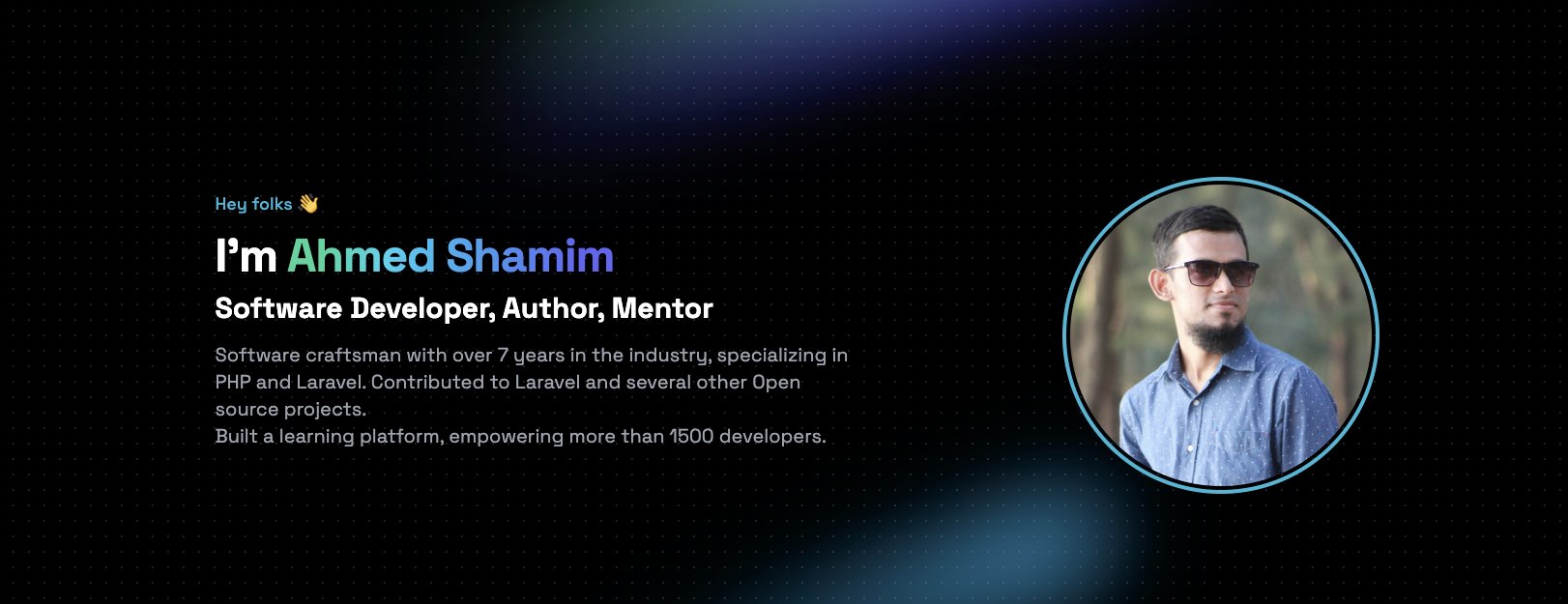 Ahmed Shamim | Software Developer | Author | Mentor
